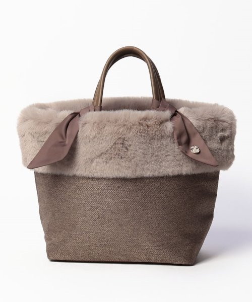 カシュカシュ cachecache / エコファーコンビリボントートバッグ(505647648) | カシュカシュ(cache cache) - MAGASEEK