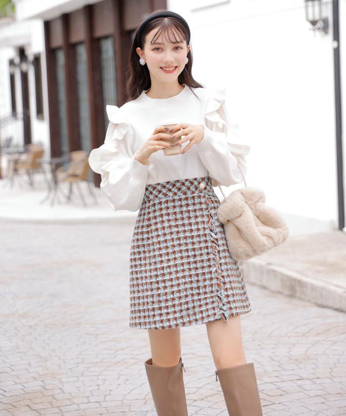 ツイードラップミニスカート(505685940) | ウィルセレクション(WILLSELECTION) - MAGASEEK