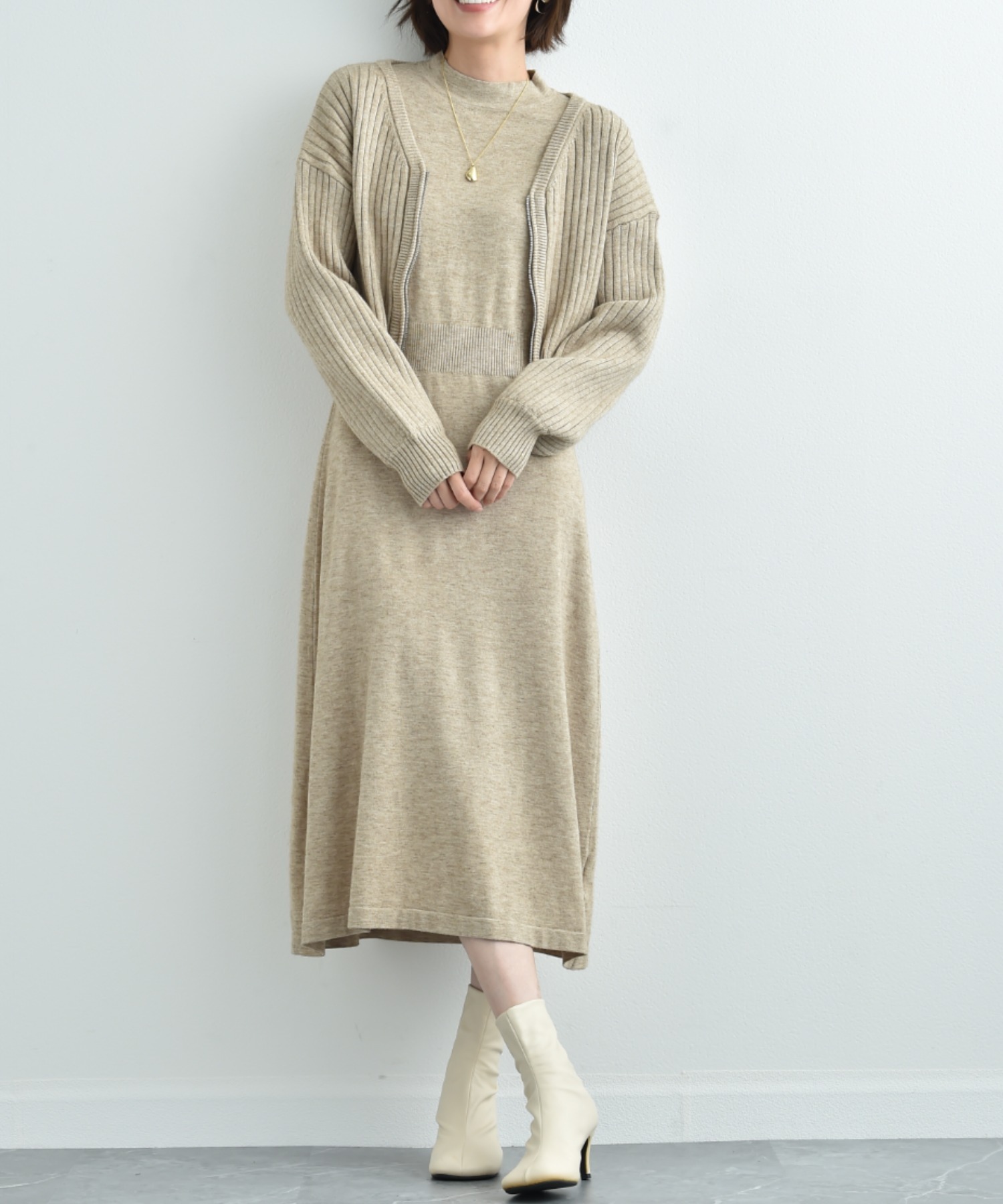 【セール】ZIPカーデ＋ニットワンピースセット(505669576) | インタープラネット(INTERPLANET) - MAGASEEK