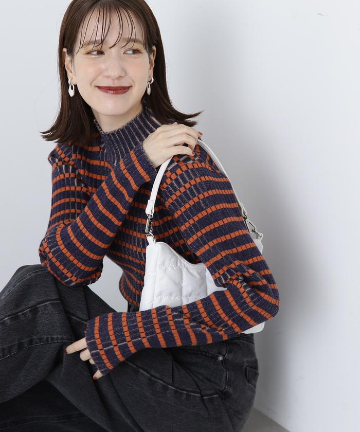 タートルチェックリブニット(505690314) | エヌナチュラルビューティベーシック(N Natural Beauty Basic) - MAGASEEK