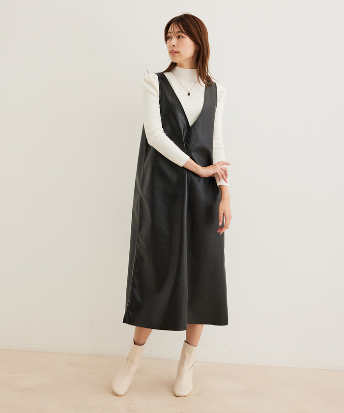 フェイクレザーワンピース(505699538) | ジャイロ(JAYRO) - MAGASEEK