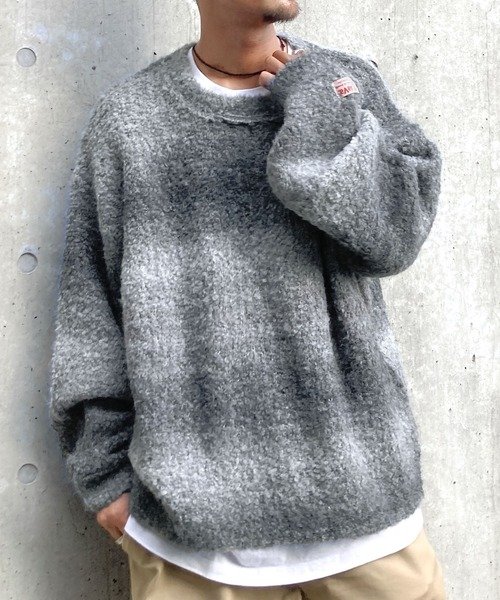 【セール】《Javaジャバコラボ》大人配色グラデーションクルーネックニット(505705499) | クラシカルエルフ(Classical Elf) - MAGASEEK