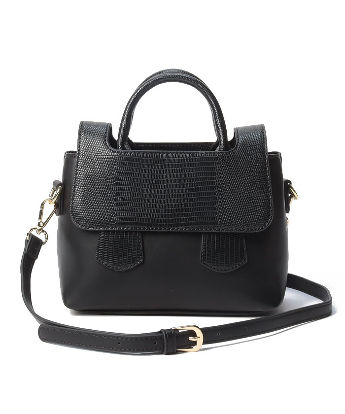 カシュカシュ cachecache / クロコダイル風フラップ2wayミニボストン(505728233) | カシュカシュ(cache cache) - MAGASEEK