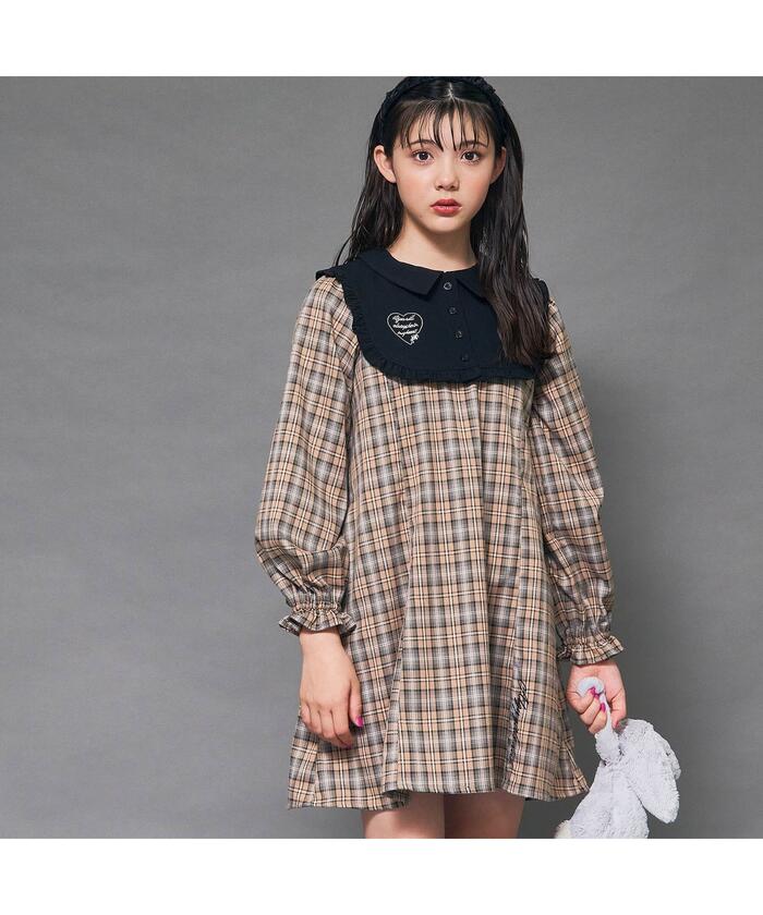 フリル衿つきワンピ(505413760) | アルジー(ALGY) - MAGASEEK