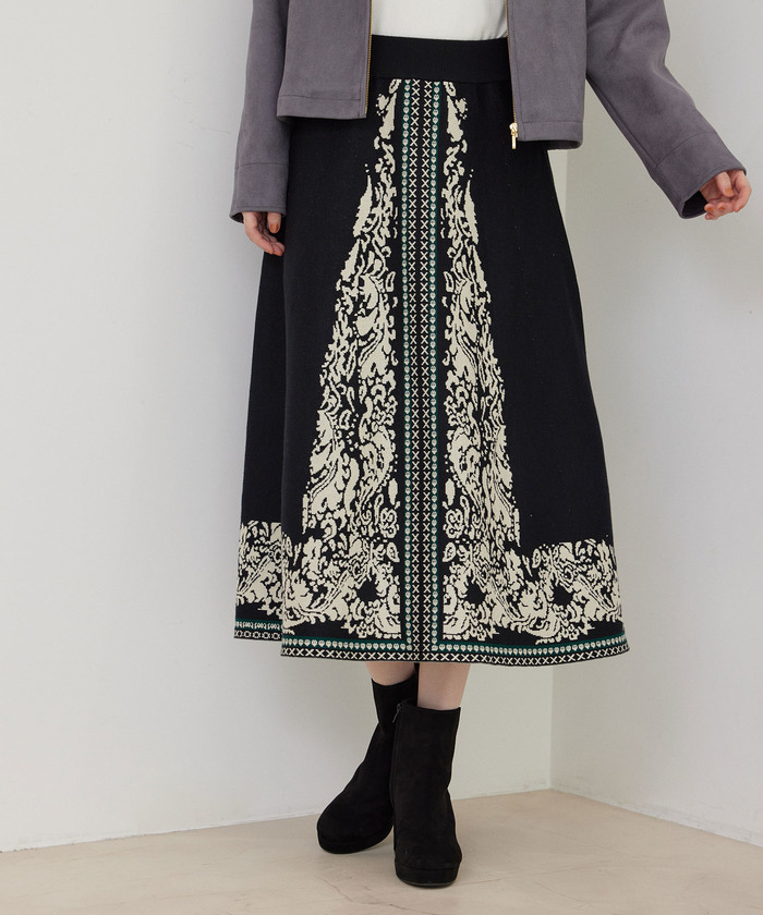 【セール】ジャガード柄ニットスカート(505746202) | ジャイロ(JAYRO) - MAGASEEK