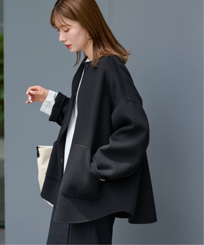 ≪WEB限定追加≫ハミルトンリバークルーネックコート3(505800475) | フレームワーク(FRAMeWORK) - MAGASEEK