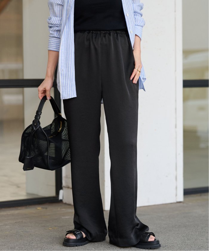 ≪WEB限定追加≫ヴィンテージサテンサイドスリットパンツ(505802348) | フレームワーク(FRAMeWORK) - MAGASEEK