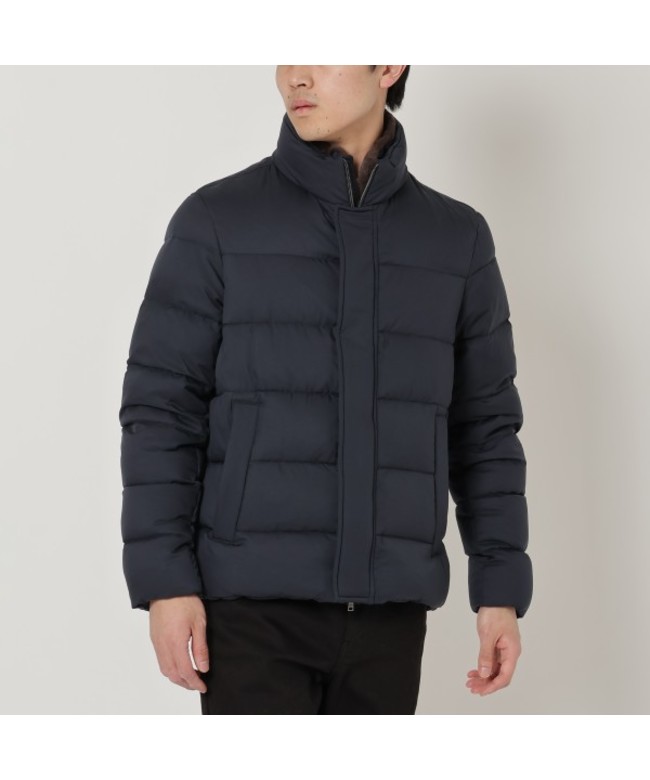 【セール】ヘルノ ダウンジャケット コート アレンデール スタンドカラー ネイビー メンズ HERNO PI001019U 12414 9200(505833087) | ヘルノ(HERNO ...