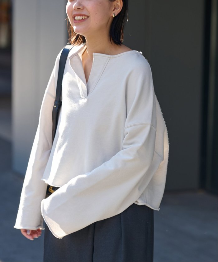 キーネックショートSWEAT(505874158) | フレームワーク(FRAMeWORK) - MAGASEEK