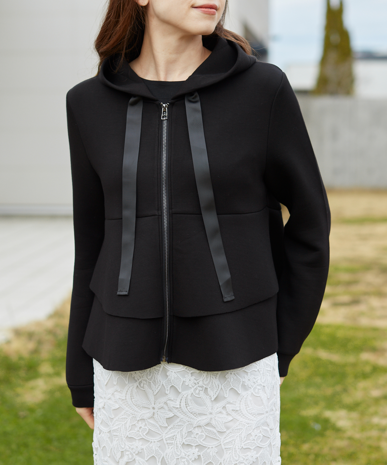 【セール】ダンボールニットフリルZIPパーカー(505861679) | インタープラネット(INTERPLANET) - MAGASEEK