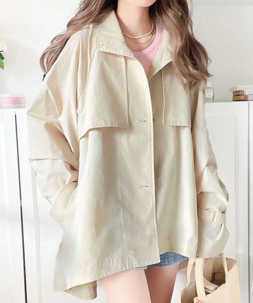 【セール】大人ガーリーなポンチョ風トレンチ。バックタックトレンチコート(505910380) | クラシカルエルフ(Classical Elf) - MAGASEEK