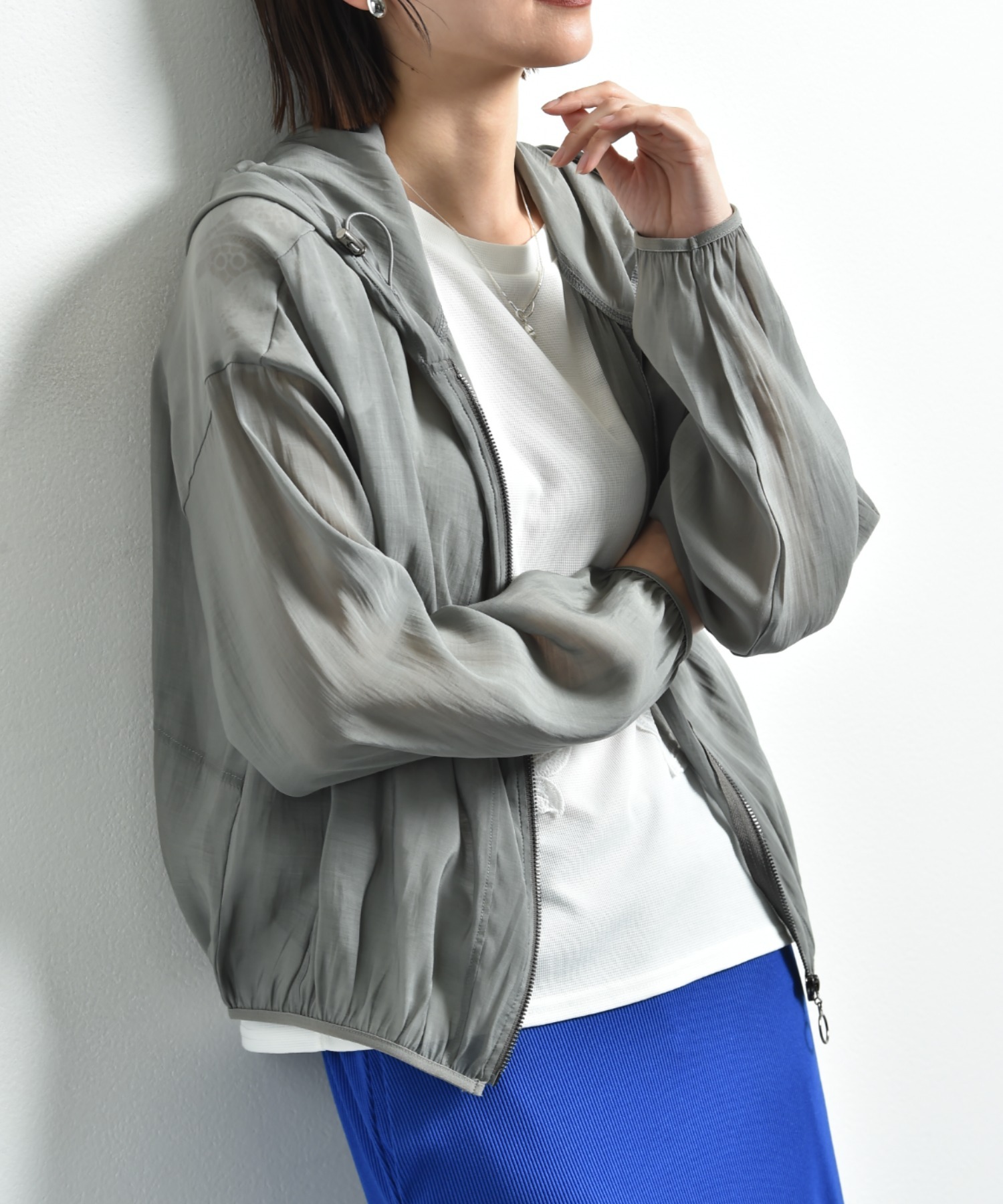 【セール】シアーフード付きブルゾン(505912705) | インタープラネット(INTERPLANET) - MAGASEEK