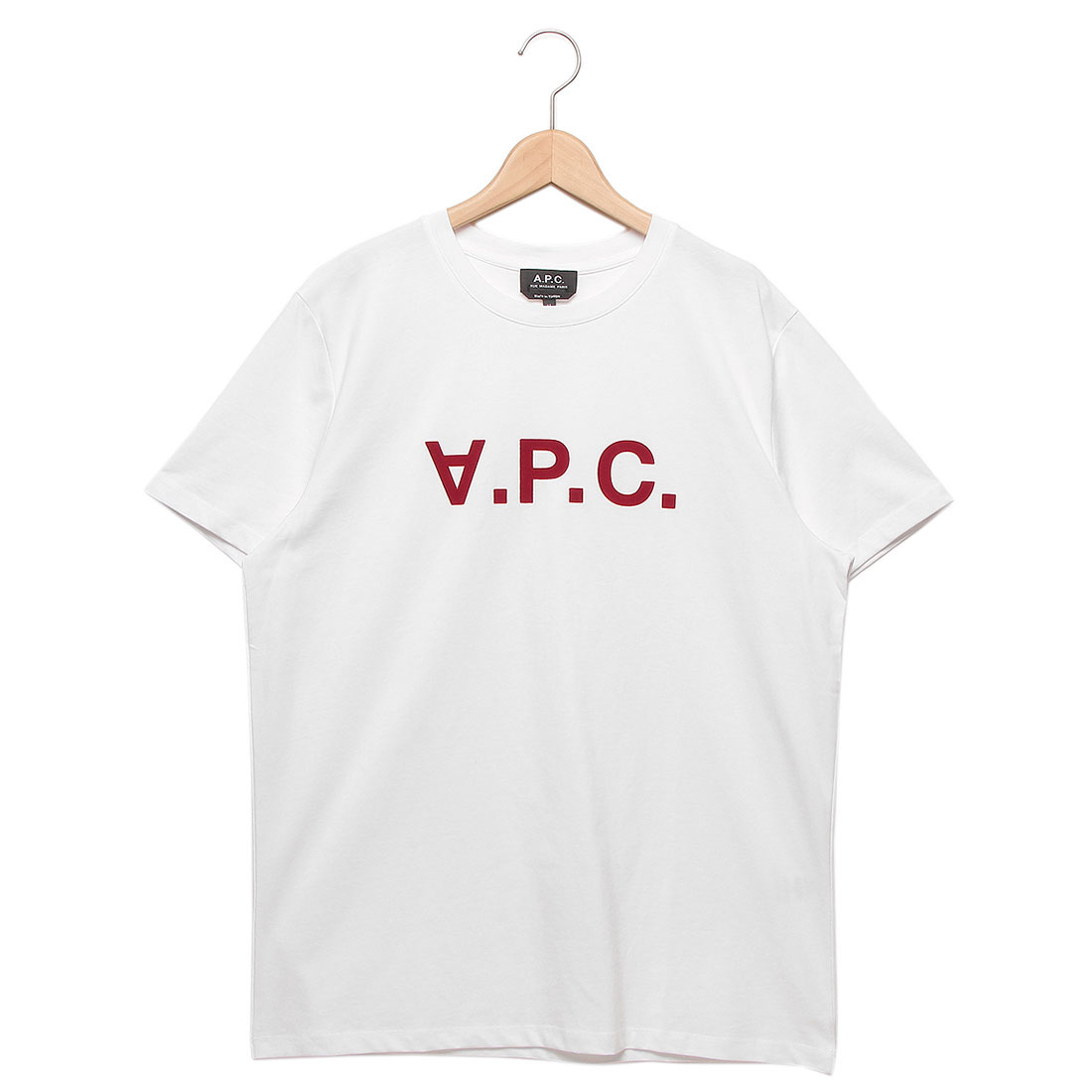 【セール】アーペーセー Tシャツ カットソー ホワイト レッド メンズ APC H26943 COBQX TAB(505987368 ...