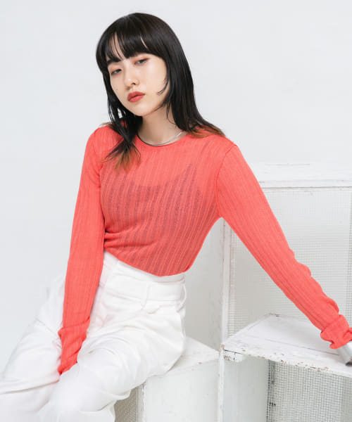 ランダムRIBシアーニット(505990438) | ケービーエフ(KBF) - MAGASEEK