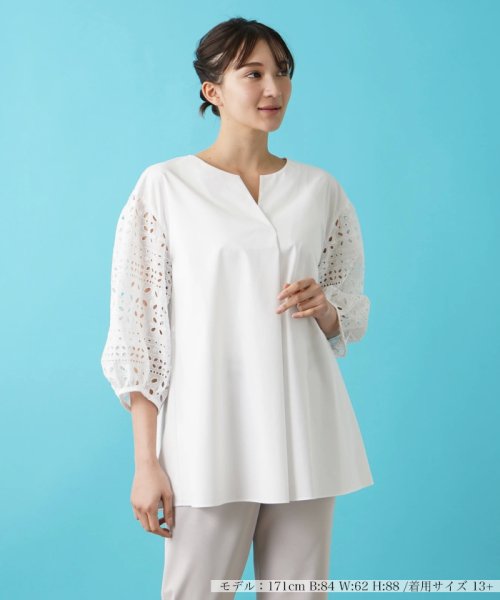 洗えるカットワークレースブラウス(505940601)｜阪急百貨店公式通販サイト｜阪急百貨店オンラインストア