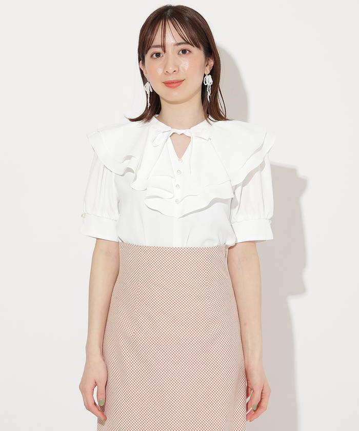 ナローリボンフリルブラウス(506005073) | ウィルセレクション(WILLSELECTION) - MAGASEEK