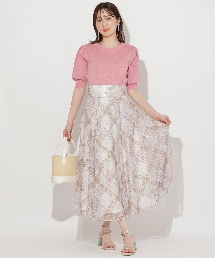 レースチェックフレアスカート(506015712) | ウィルセレクション(WILLSELECTION) - MAGASEEK