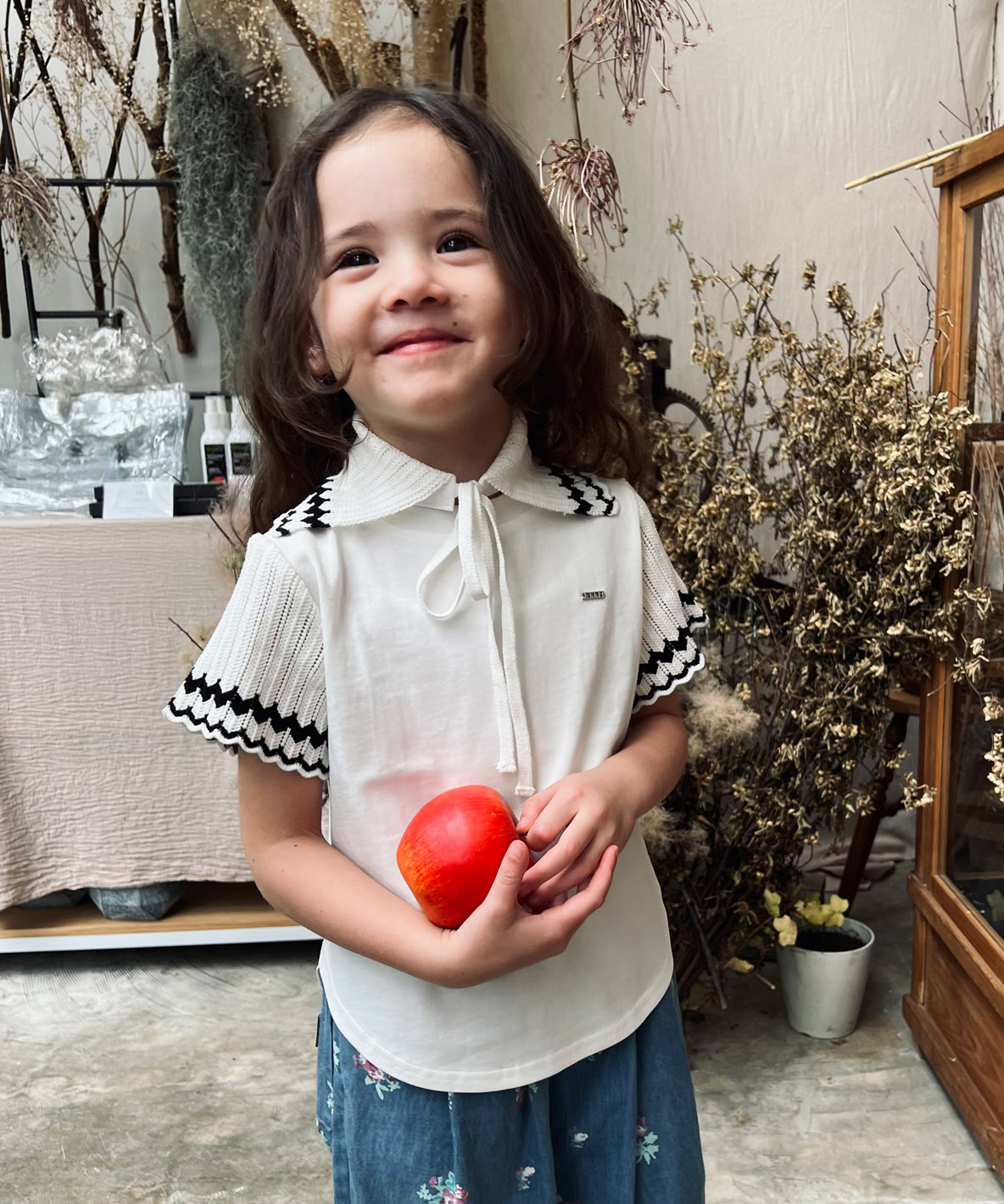 さらさら天竺×ニット付け襟半袖Tシャツ(505836195) | フィス(FITH) - MAGASEEK