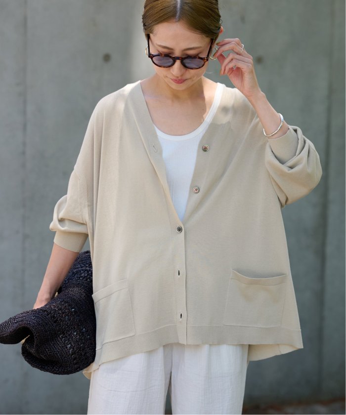 ≪追加≫CO/Ace ワイド Vネックカーディガン(506019702) | フレームワーク(FRAMeWORK) - MAGASEEK