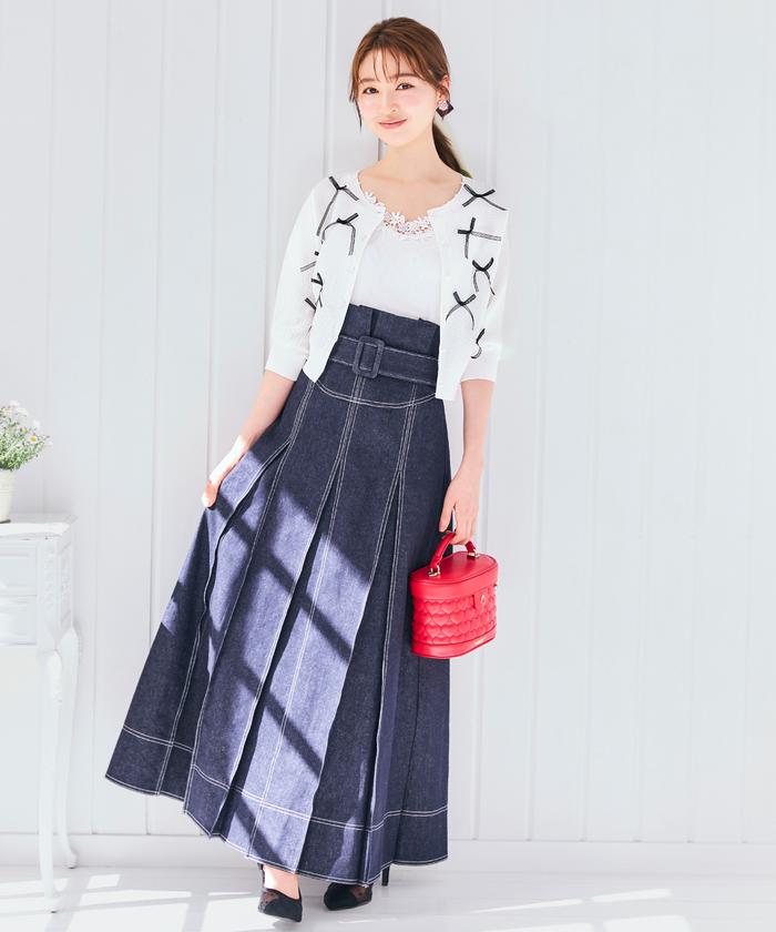 ハイウエストデニムスカート(506106366) | ウィルセレクション(WILLSELECTION) - MAGASEEK