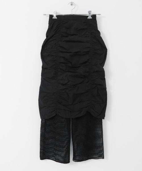 【予約】『高橋愛×KBF』シャーリングスカートSETメッシュパンツ(506121169) | ケービーエフ(KBF) - MAGASEEK