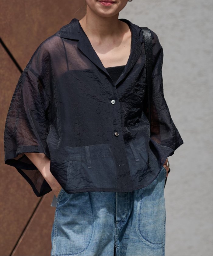 シアーオープンカラーシャツ(506212476) | フレームワーク(FRAMeWORK) - MAGASEEK