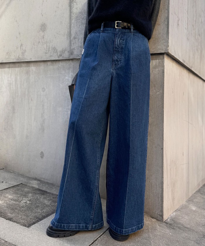 【RM denim】ワイドスラックスデニム(506206348) | リエミラー(Rie Miller) - MAGASEEK