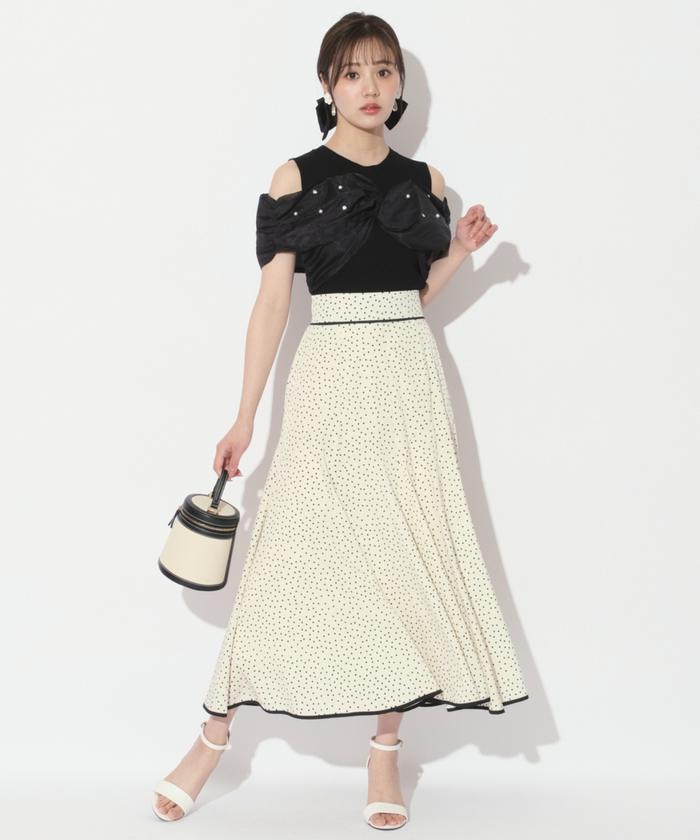 バックスピンドルドットフレアスカート(506330981) | ウィルセレクション(WILLSELECTION) - MAGASEEK