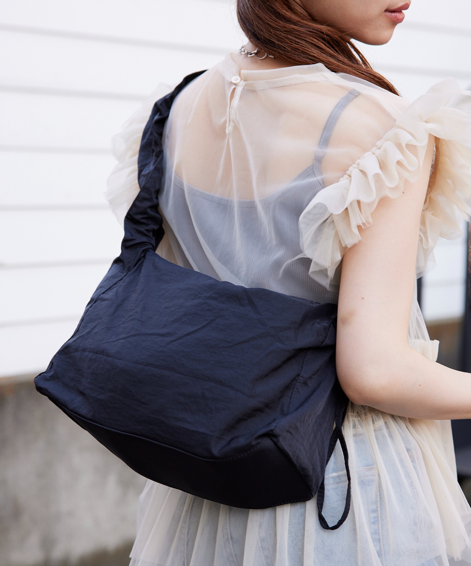 【セール】【SETUP7】ギャザーデザイン ワンショルダーバッグ メッセンジャーバッグ ギャザーハンドル KNF080(506404441) | SETUP7(SETUP7) - MAGASEEK