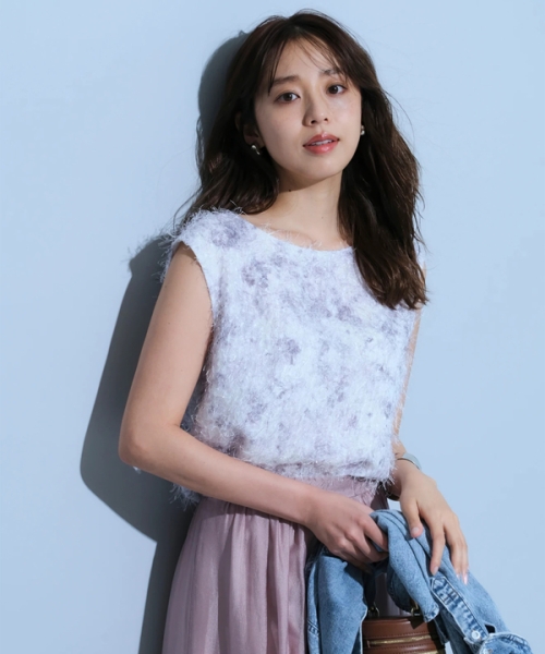 ふさふさプリントブラウス(506314946) | ジャスグリッティー(JUSGLITTY) - MAGASEEK