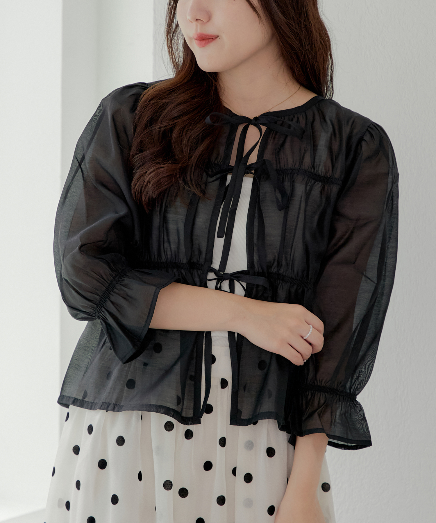 【セール】シアーシャーリングBL トップス ブラウス オフィス ガーリー 夏服(506407331) | オリーブデオリーブ(OLIVE des OLIVE) - MAGASEEK