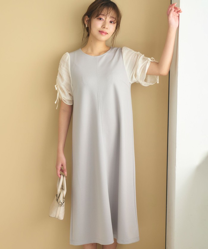 【洗える】ドロストスリーブカットソー ワンピース(506544973) | フェルゥ(Feroux) - MAGASEEK