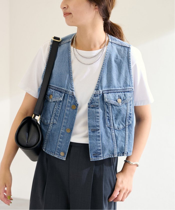 デニムVネックベスト(506552344) | フレームワーク(FRAMeWORK) - MAGASEEK