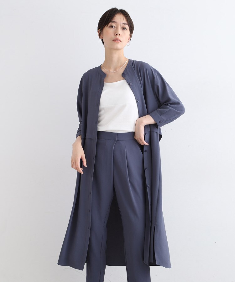 【セール】【洗える／UVケア／SETUP可能】レイヤード風シャツワンピース(506603872) | インディヴィ(INDIVI) - MAGASEEK