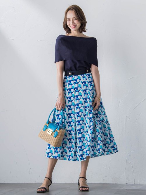 ジオメトリックスカート≪セットアップ対応/洗濯機で洗える≫(506524456)｜阪急百貨店公式通販サイト｜阪急百貨店オンラインストア