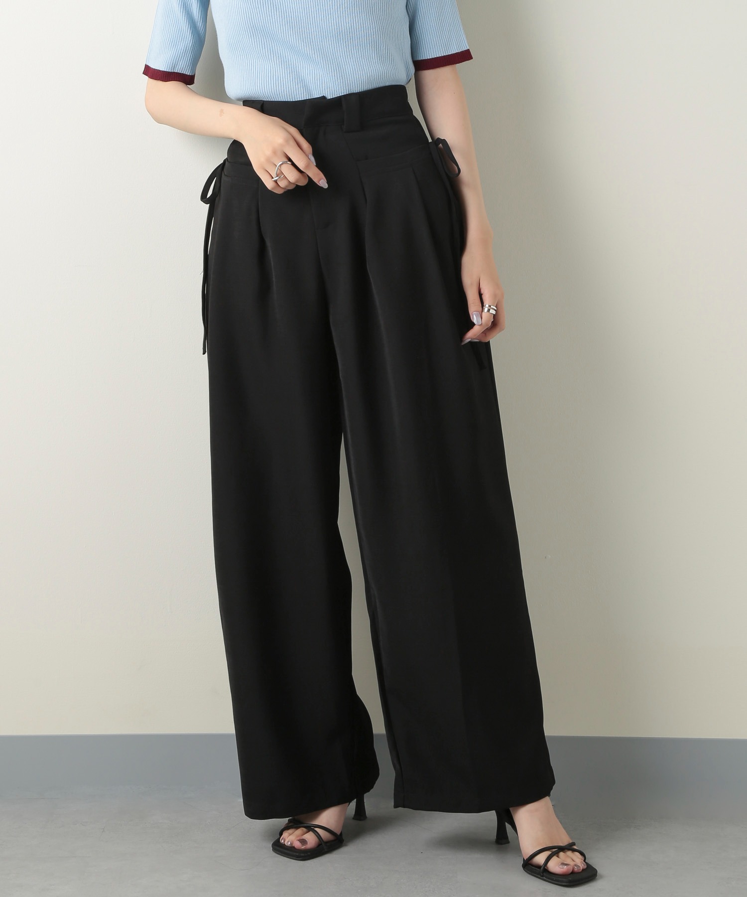 【SETUP7】ハイウエストタック入りスラックスパンツ SCCH(506586789) | SETUP7(SETUP7) - MAGASEEK