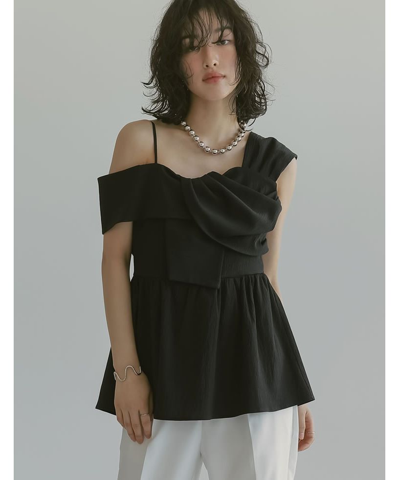 マルチウェイリボンデザインオフショルフレアトップス(506586204) | リエディ(Re:EDIT) - MAGASEEK