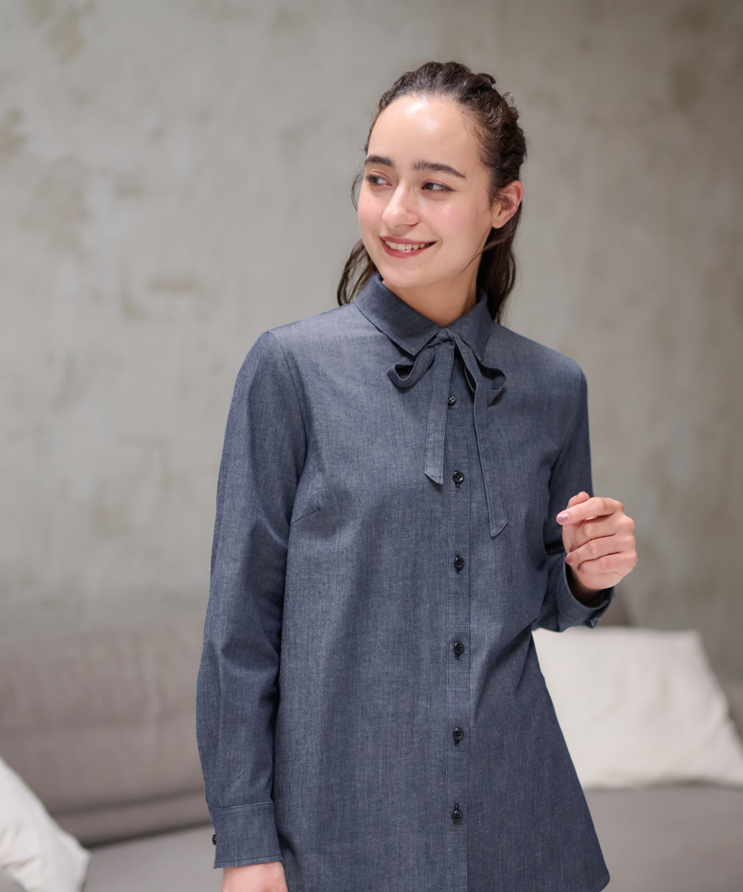 洗える タイ付シャツ【CoC by CARA O CRUZ】(506647914) | キャラ・オ・クルス(CARA O CRUZ) - MAGASEEK