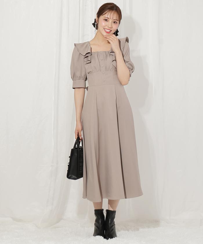 ラッフルフリルパフ袖ワンピース(506835679) | ウィルセレクション(WILLSELECTION) - MAGASEEK