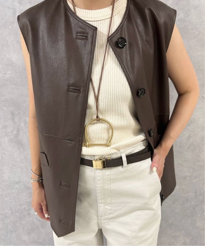 フェイクレザーベスト(506837182) | フレームワーク(FRAMeWORK) - MAGASEEK