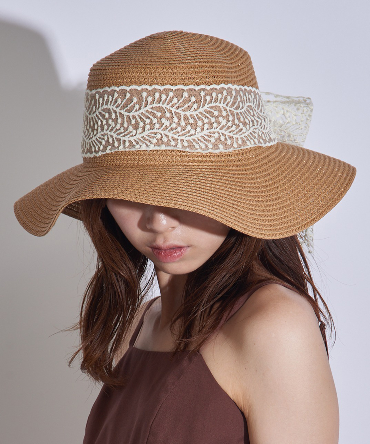 【セール】【SETUP7】レースリボン 麦わら帽子 ストローハット 紫外線対策 ペーパーハット SCCH601(506772670) | SETUP7(SETUP7) - MAGASEEK