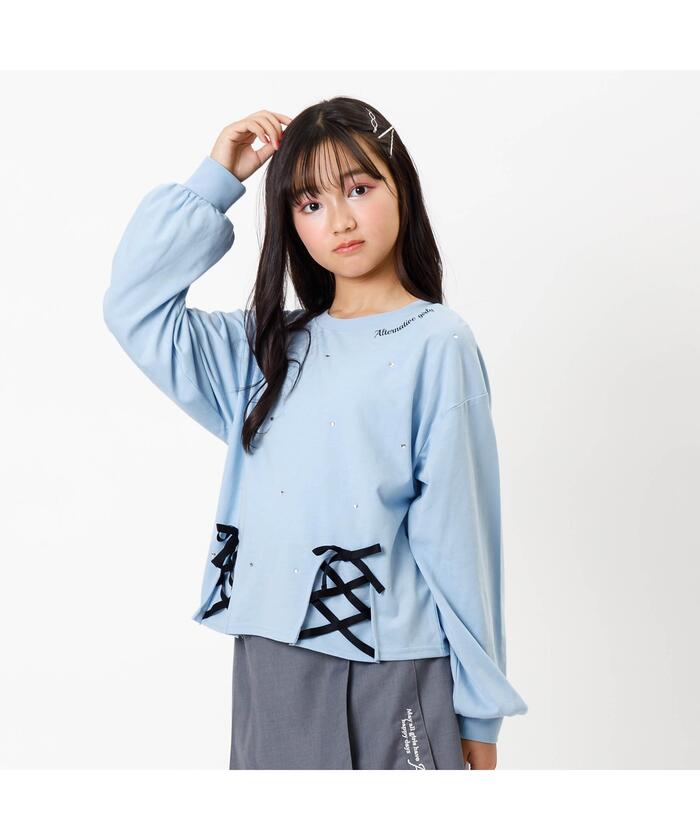 ハートストーンレースアップT(506102035) | アルジー(ALGY) - MAGASEEK