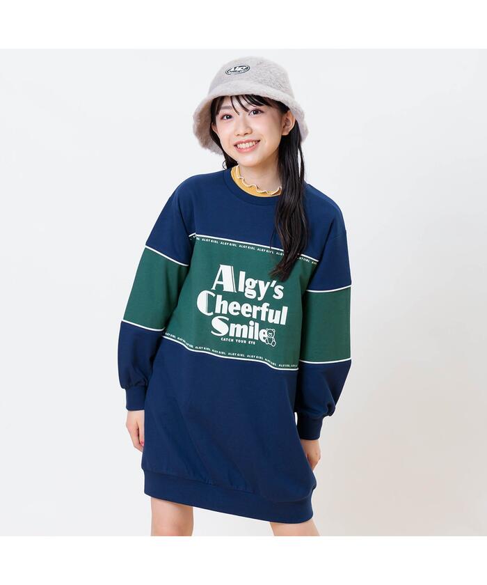 ブロッキングトレーナーワンピ(506013480) | アルジー(ALGY) - MAGASEEK