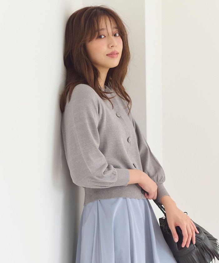 【洗える】ラメニットカーディガン(506851650) | フェルゥ(Feroux) - MAGASEEK