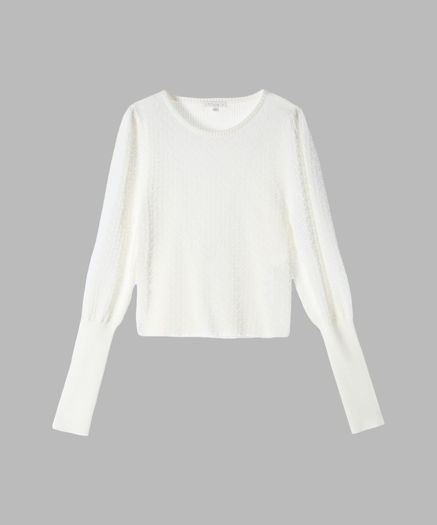 WW60 PULLOVER リブ x オープンワークスリーブプルオーバー(506203981) | トゥービー バイ アニエスベー(To b. by agnes b.) - MAGASEEK