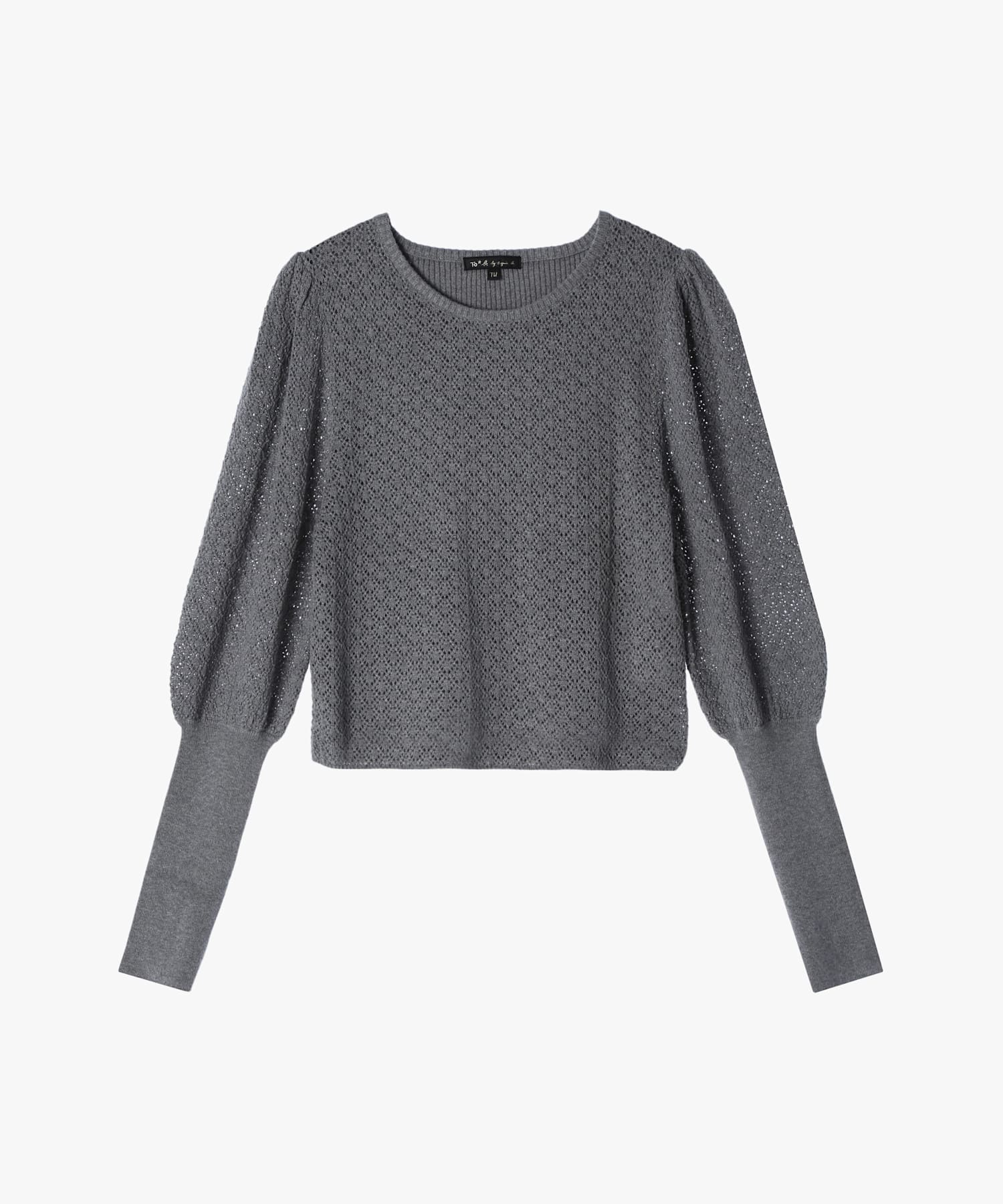 WW60 PULLOVER リブ x オープンワークスリーブプルオーバー(506203983) | トゥービー バイ アニエスベー(To b. by agnes b.) - MAGASEEK
