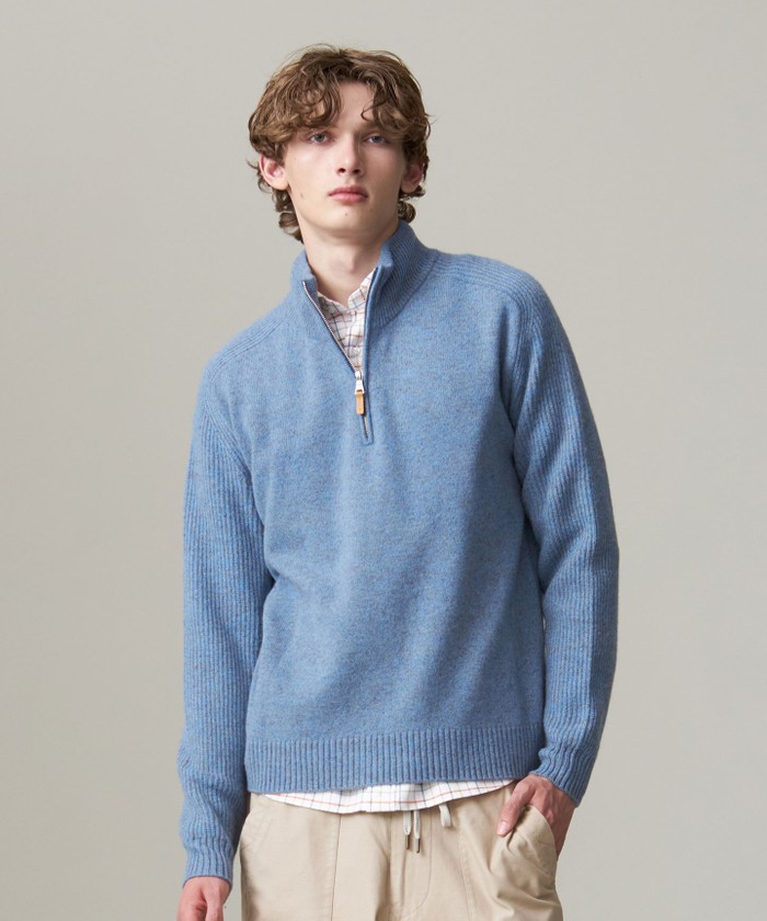 Cash Lamb's Wool】ハーフジップニット(507619566)|HANKYU Cash Lamb's Wool】ハーフジップニット(507619566)|HANKYU